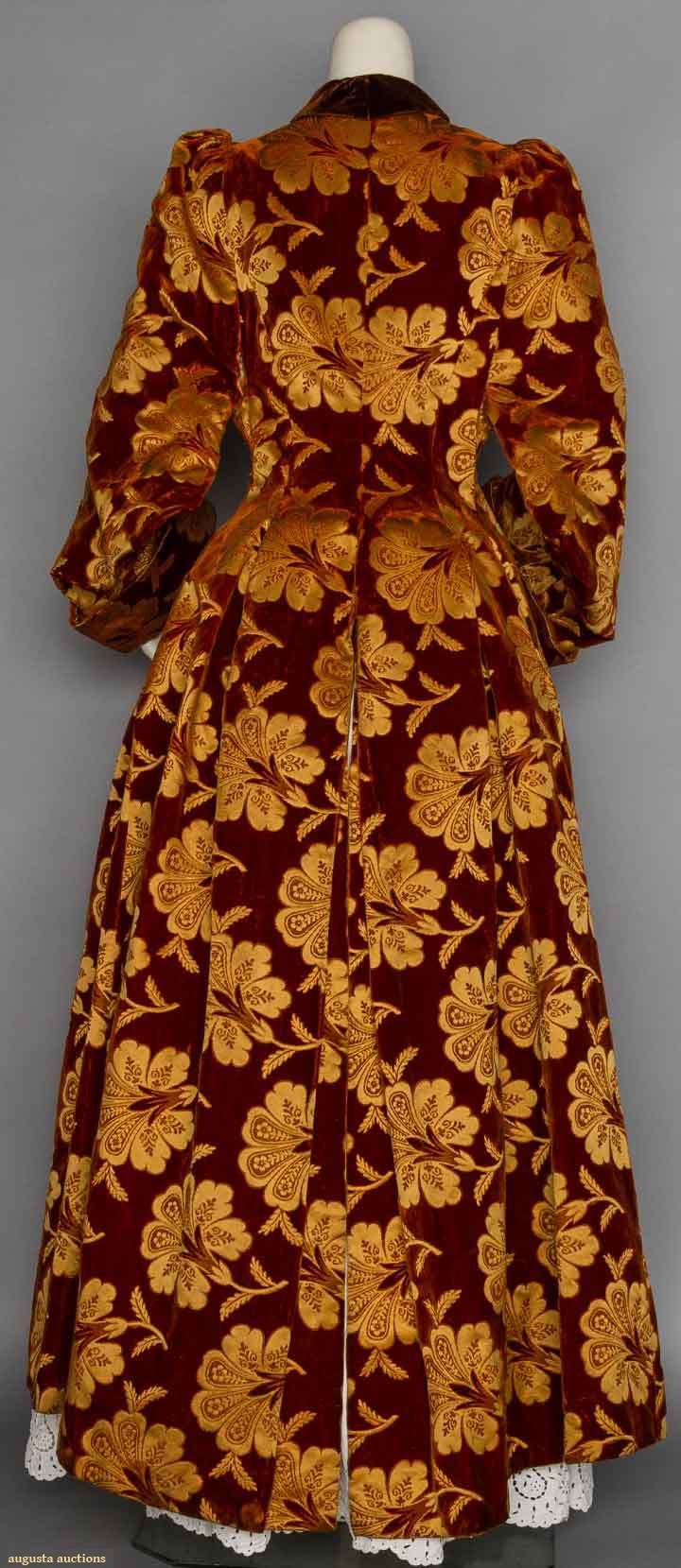 Outerwear Coat c. 1880s Velvet Devore | Lily Absinthe