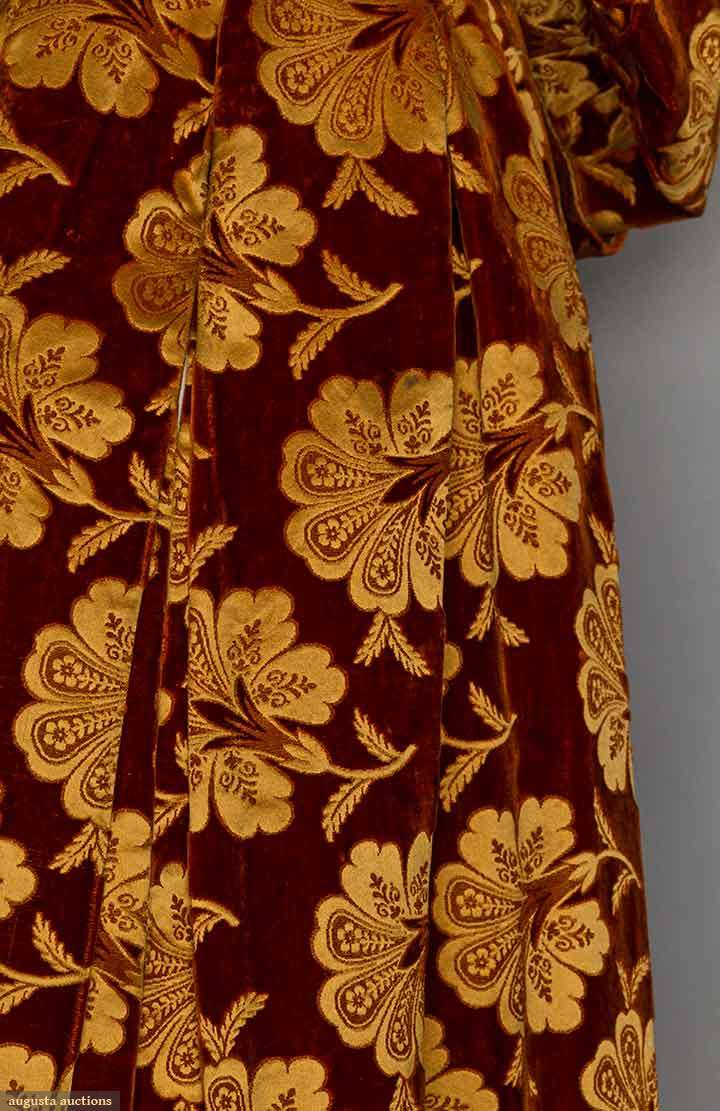 Outerwear Coat c. 1880s Velvet Devore | Lily Absinthe